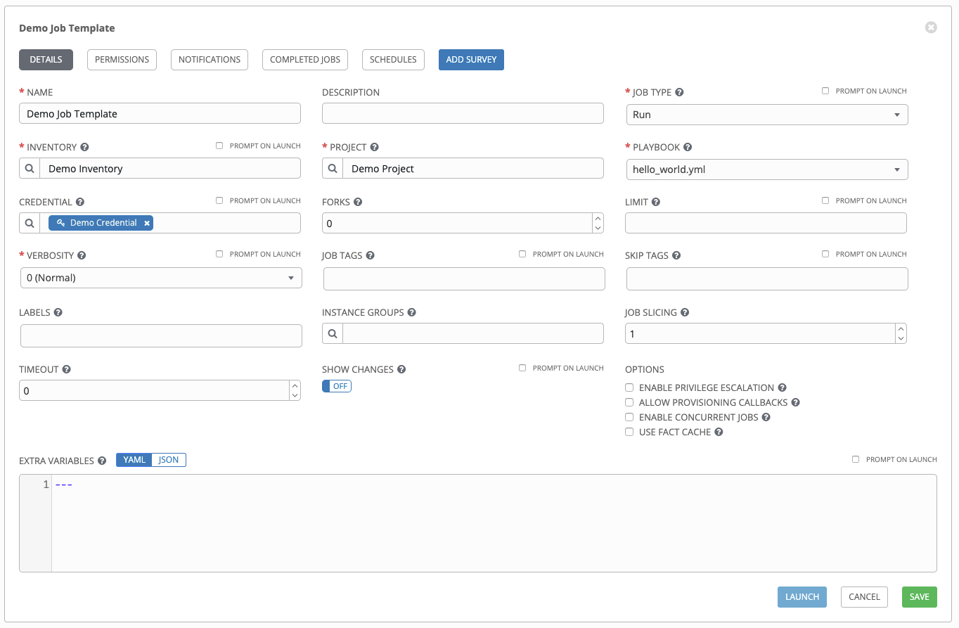 11 Create A New Job Template Ansible Tower Quick Setup Guide V3 7 1